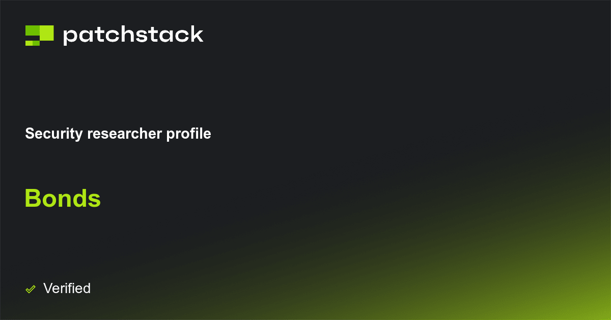 Bonds - Patchstack Alliance Verified Researcher